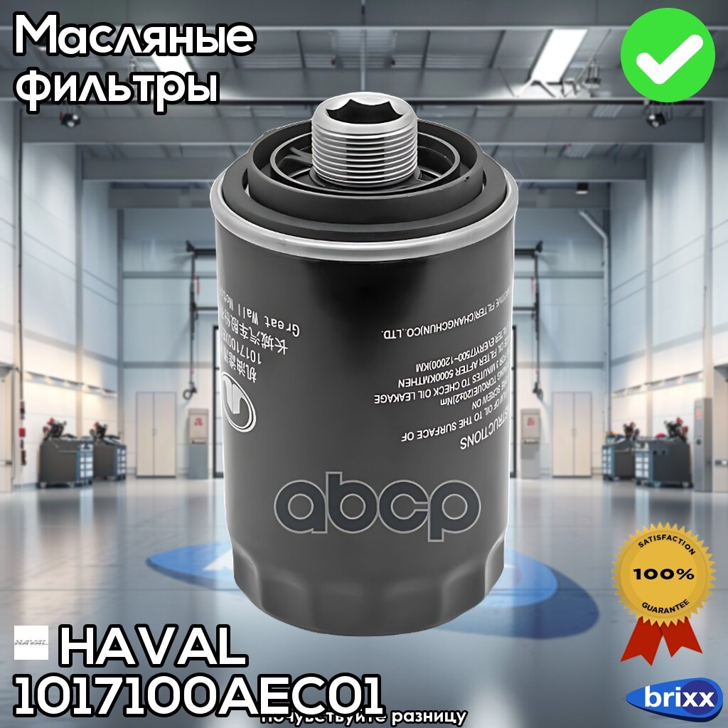 Фильтр Масляный Tank300 F7x 2019-, F7 2018-, H9 2017-, H6 Coupe 2015- | HAVAL арт. 1017100AEC01