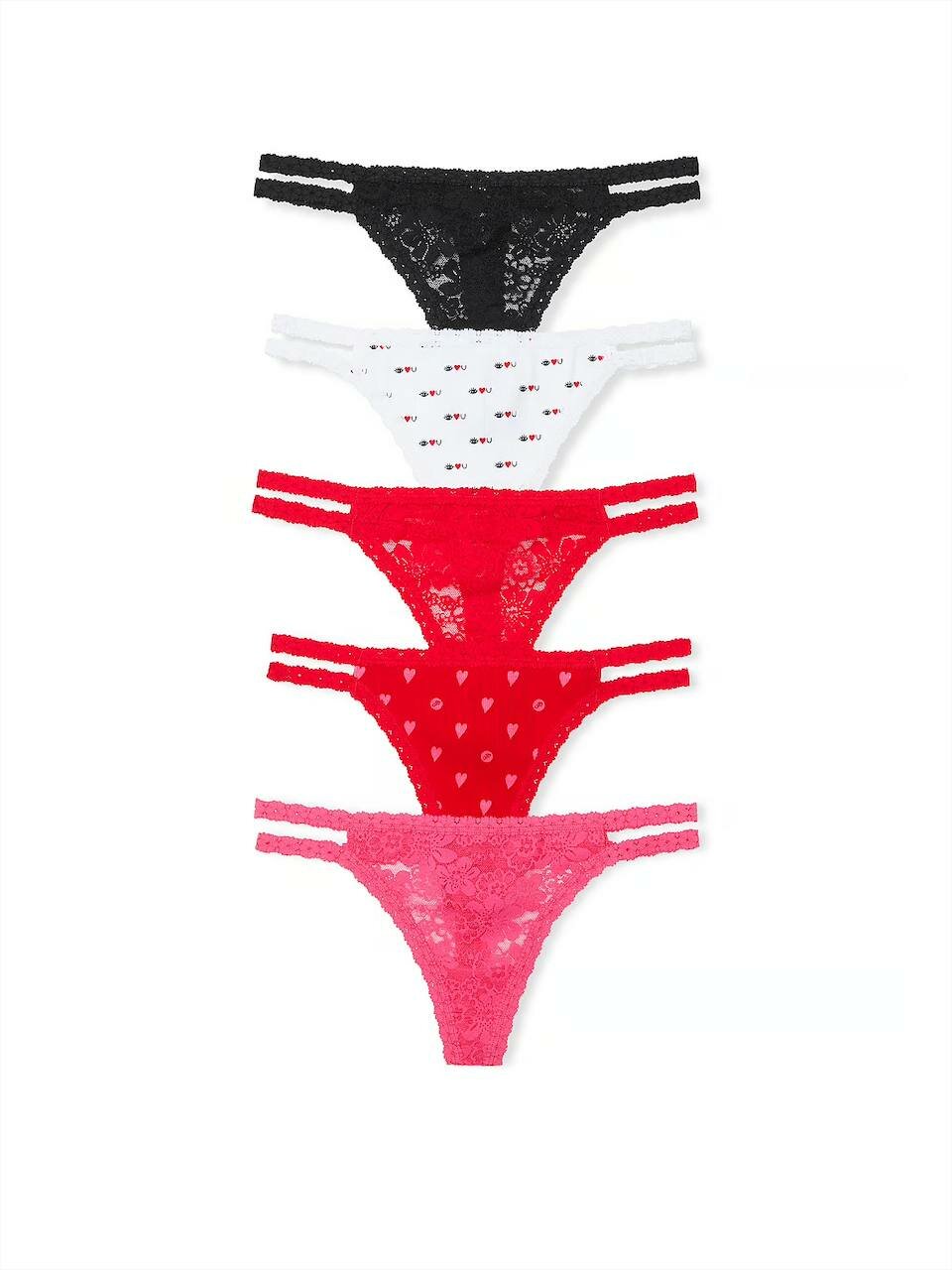 Трусы 5-Pack Wink Strappy Thong Panties