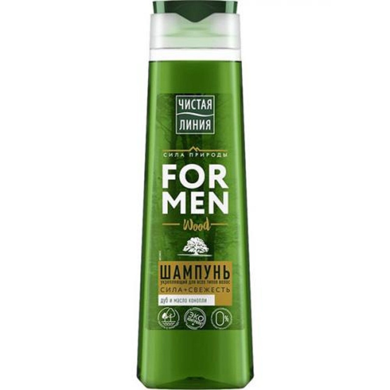 Чистая Линия укрепляющий шампунь для мужчин 400 мл для укрепления волос и здорового вида