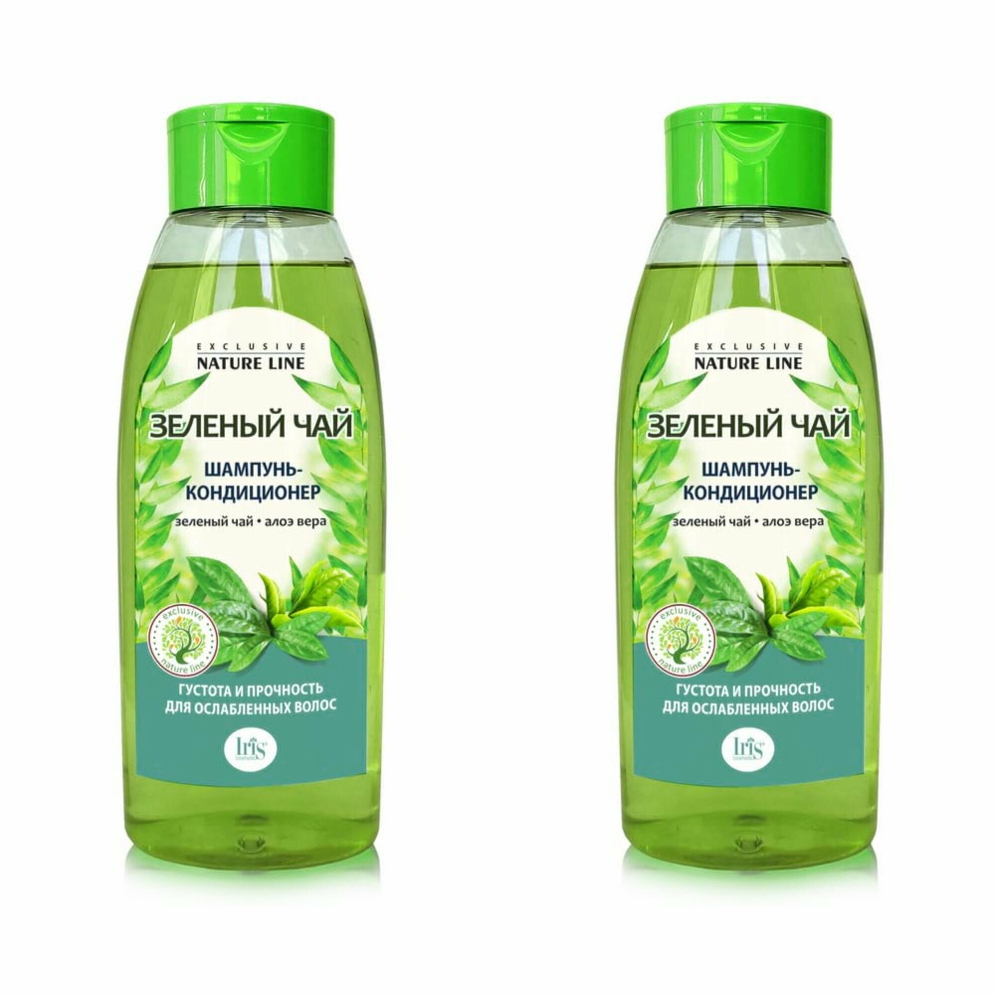 Шампунь-кондиционер для волос Iris, Exclusive nature line, Зеленый чай, 520 мл, 2 шт