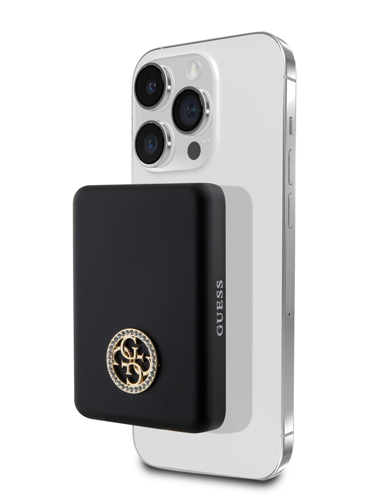 Guess АКБ MagSafe with Strassed 4G logo 5000 mAh 15W Black