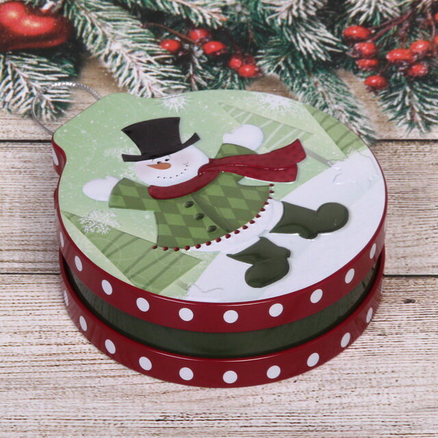 Новогодняя жестяная банка Снеговичок, 200 мл, Serpantin, 894-307