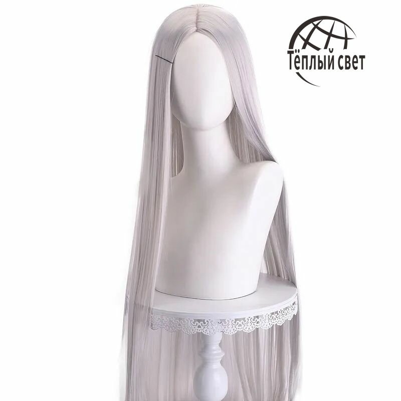 Т Длинные прямые волосы со средним пробором, аниме-парик унисекс, для косплея 100 см