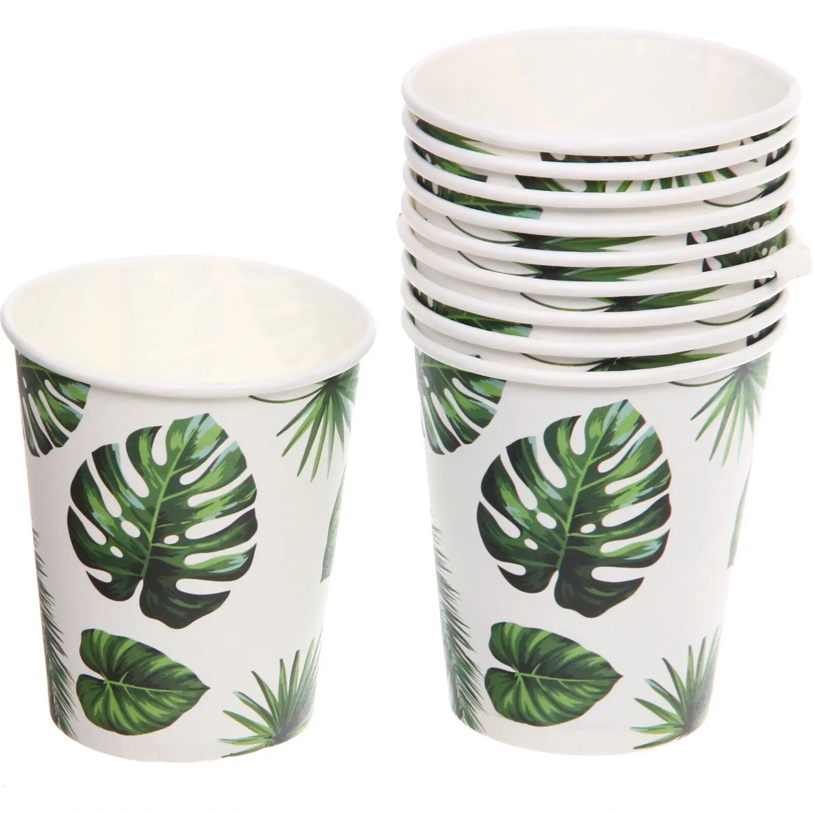 Стакан бумажный 0,2л, 10 шт, «Тропики», удобные для праздников и мероприятий