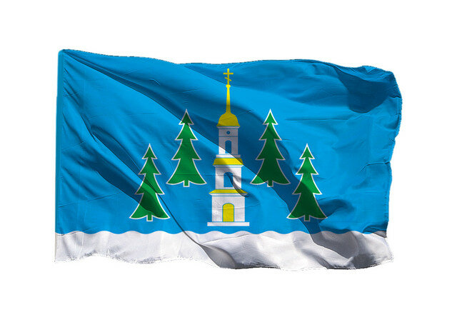 Флаг Раменского на шёлке, 70х105 см для ручного древка