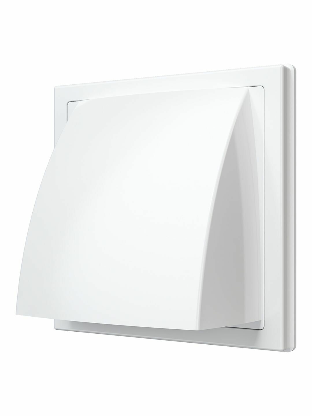 Выход стенной КФВ фланец 55х110 обр. клапан 150х150 ASA ERA белый