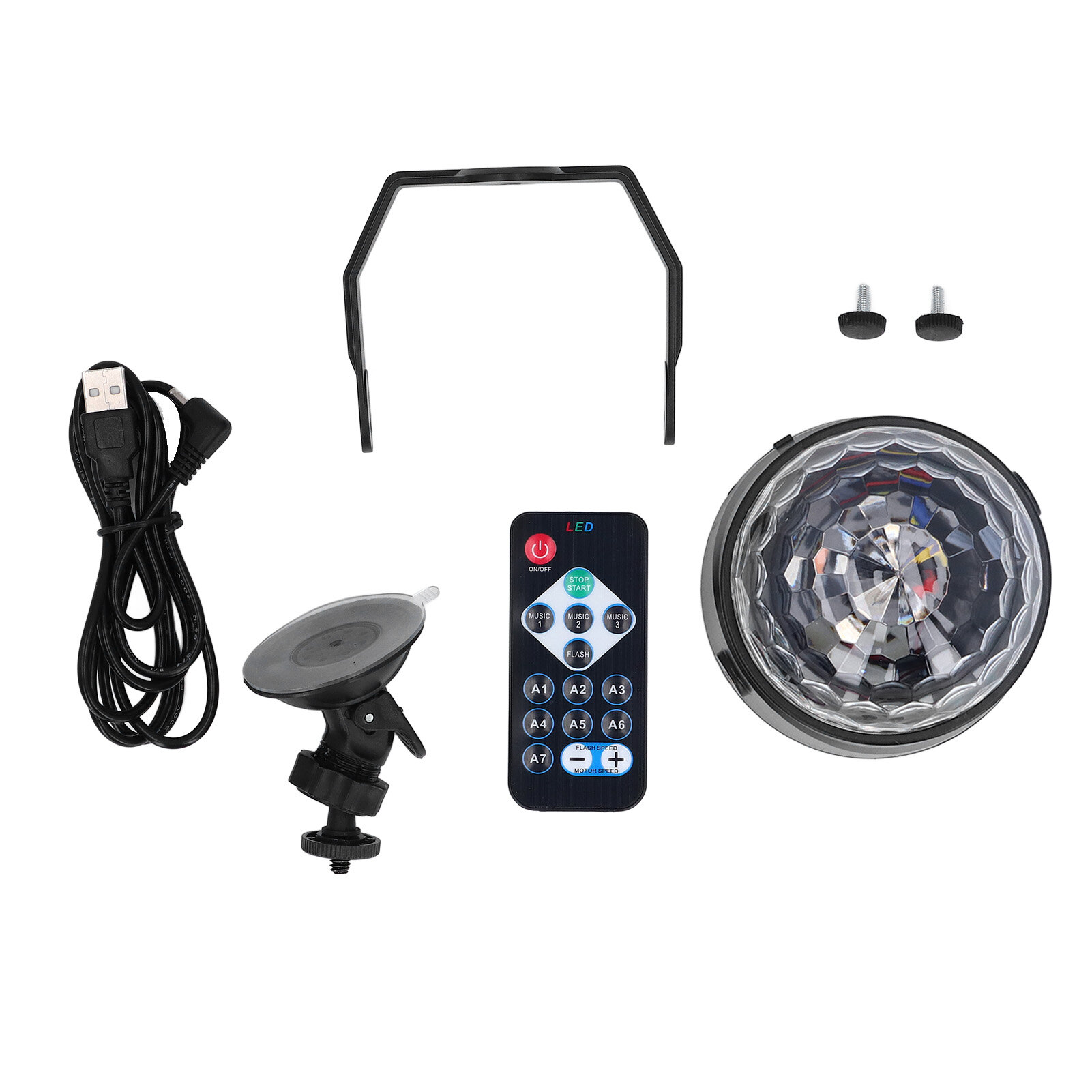 5 В цветной вращающийся сценический светильник USB с 3 режимами активации музыкой, 7 цветов, голосовое управление, лампочка для сцены KTV