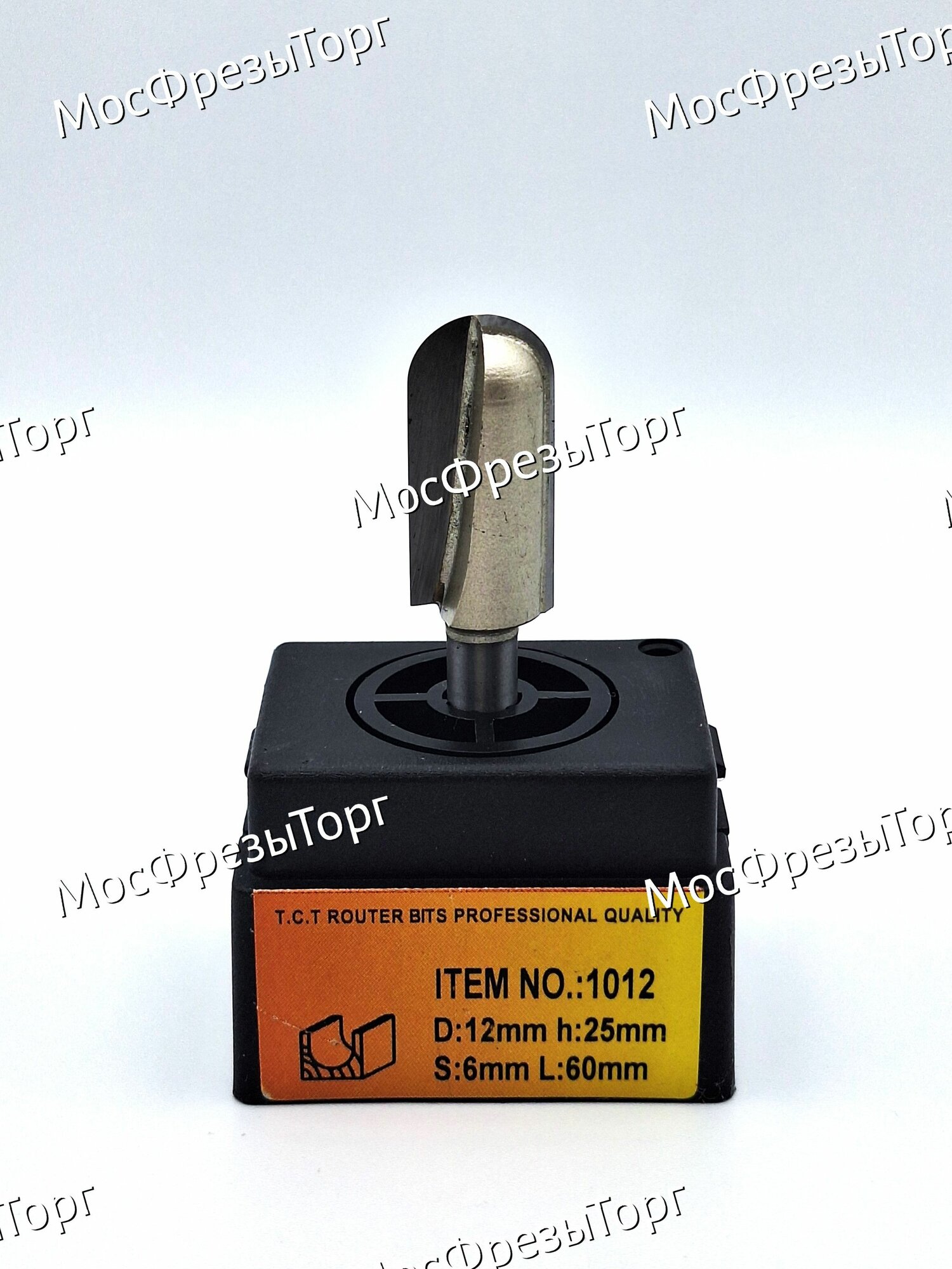 Фреза Globus 1012 D12 H25, хвостовик 6 мм, пазовая галтельная