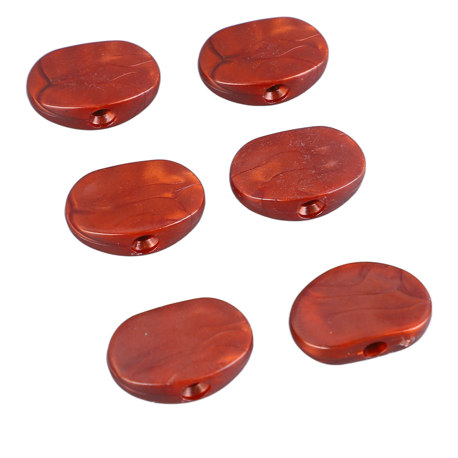 6 шт, кнопка настройки гитары, пластиковый тюнер, колышки, головка машины для акустических электрогитар, коричневый