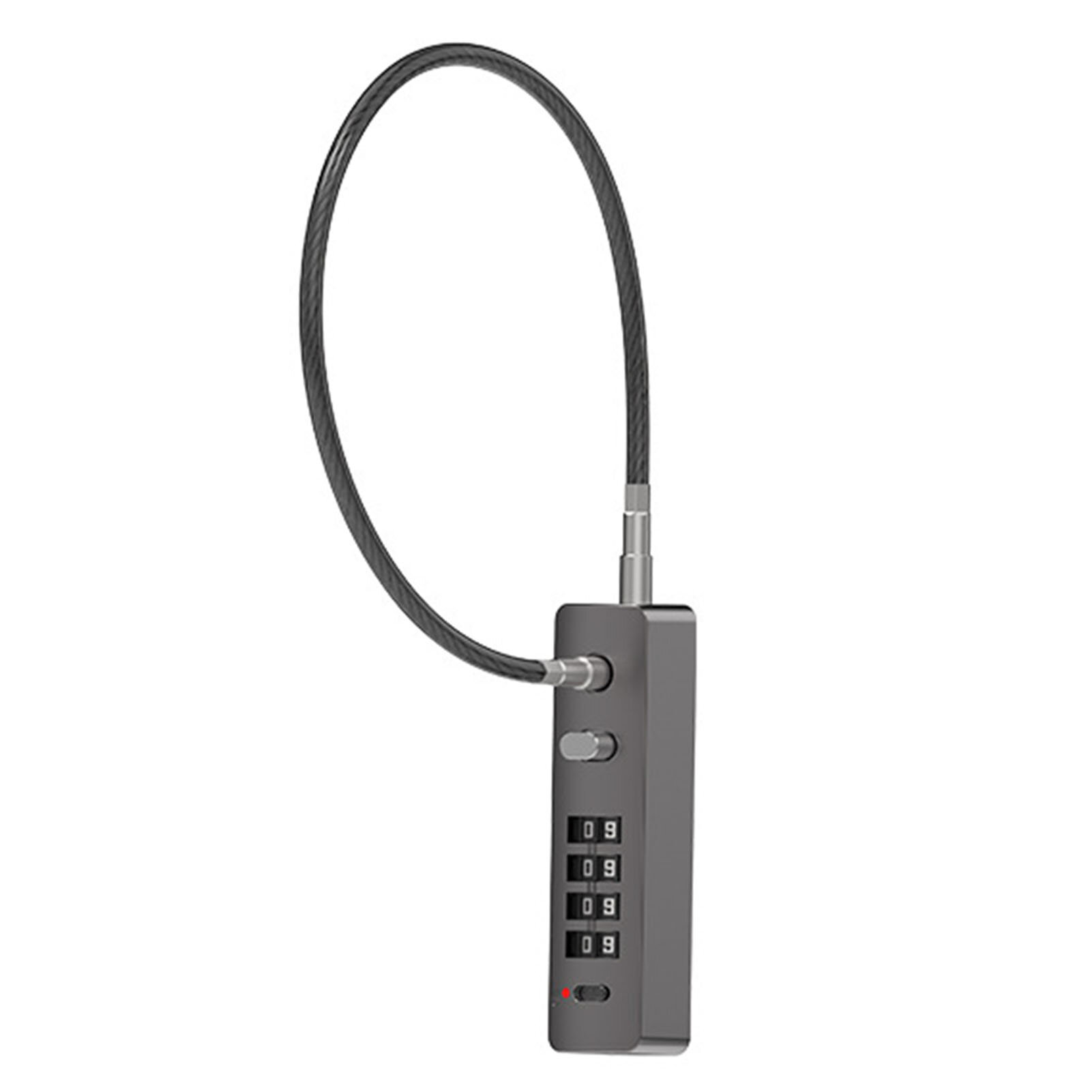 Стальной тросовый замок с 4-значным паролем, кодовый замок для велосипедного шкафчика, забора, шкафа для хранения, серебристого цвета.