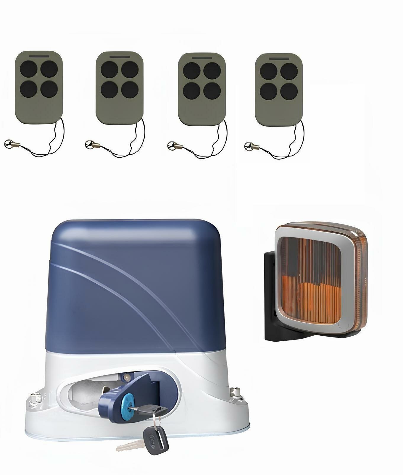 Автоматика для откатных ворот KSL-1300 KIT-L2K-Т4, комплект: привод, 4 пульта, лампа