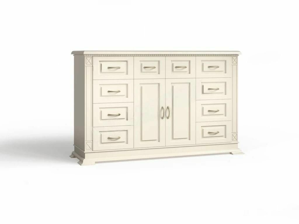 Комод Верди №188 из Массива сосны, 10 ящ,140х45х100 см, классический орех 2