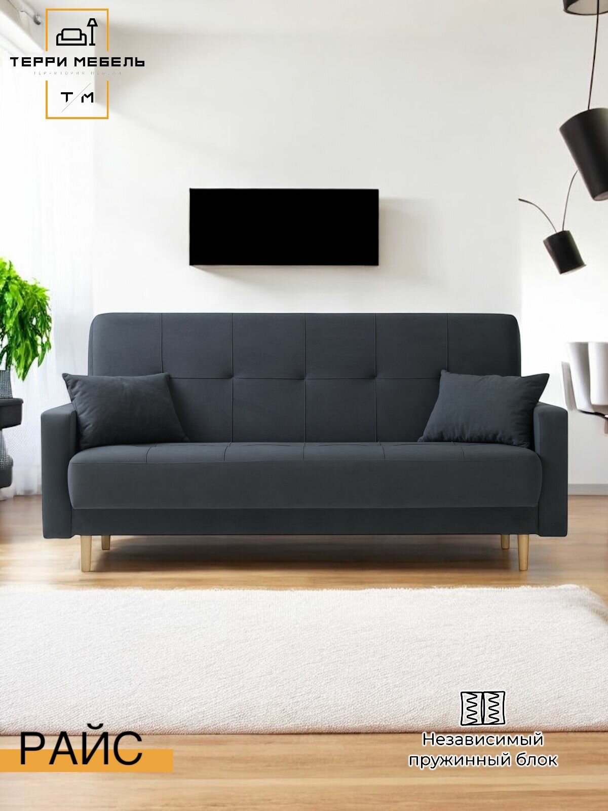 Диван-книжка Райс Графит