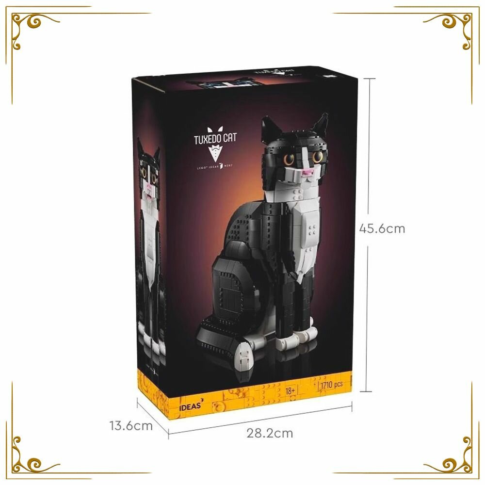 Совместимость конструктор Creative Series 21349 Кот в смокинге-b