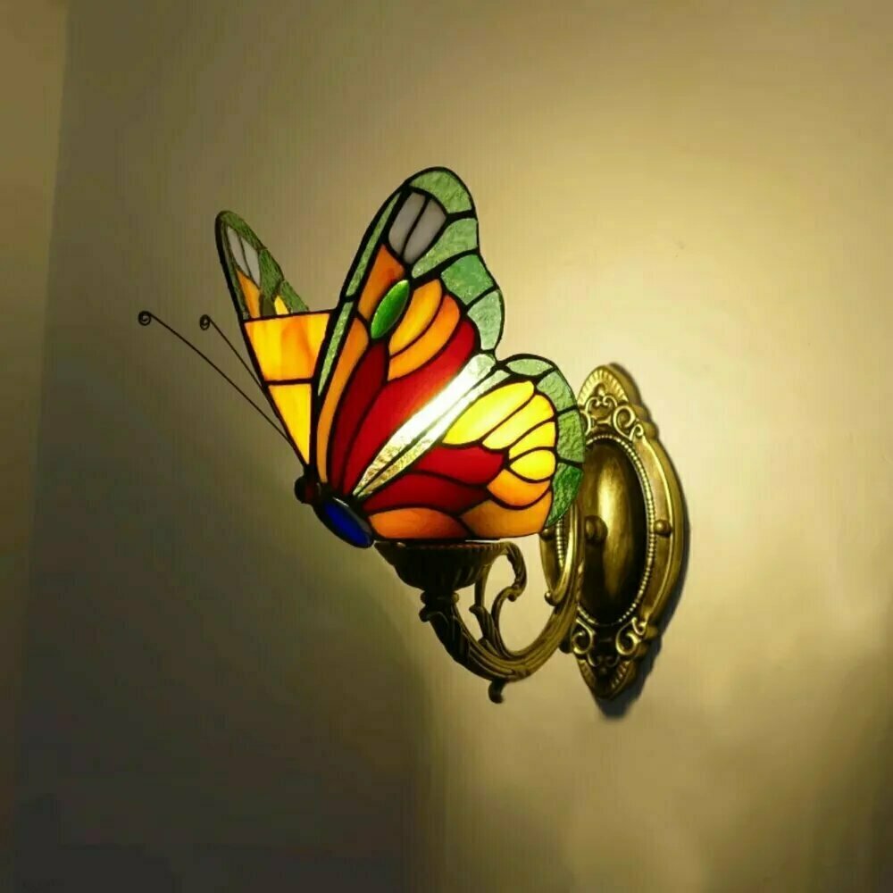 Бра E14 арт-деко стеклянное 35х35 см 220В для спальни гостиной коридора