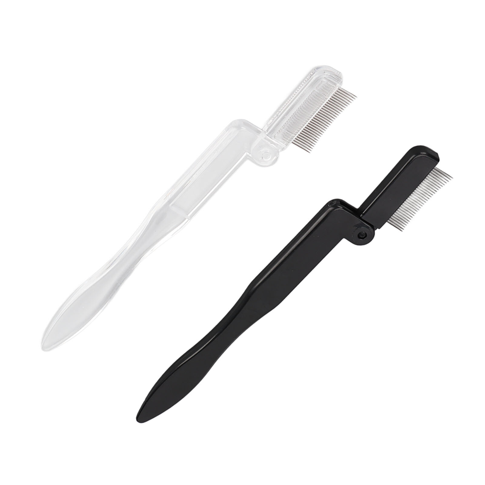 Расческа для ресниц Складная зубья из нержавеющей стали Аппликатор для туши для ресниц Кисть для ухода за бровями 2 шт.