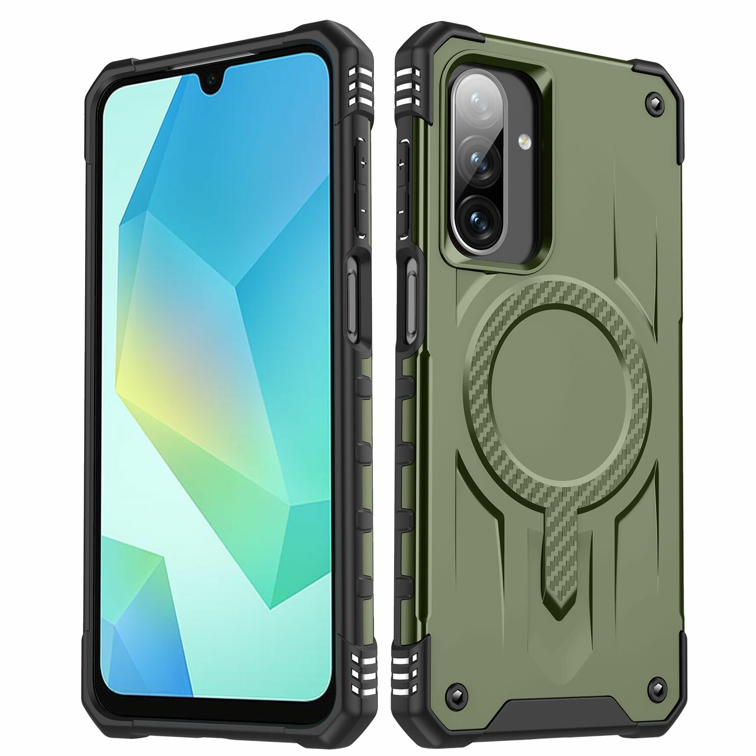 Чехол для Samsung A16 / A26 Starship Army Green с поддержкой беспроводной зарядки