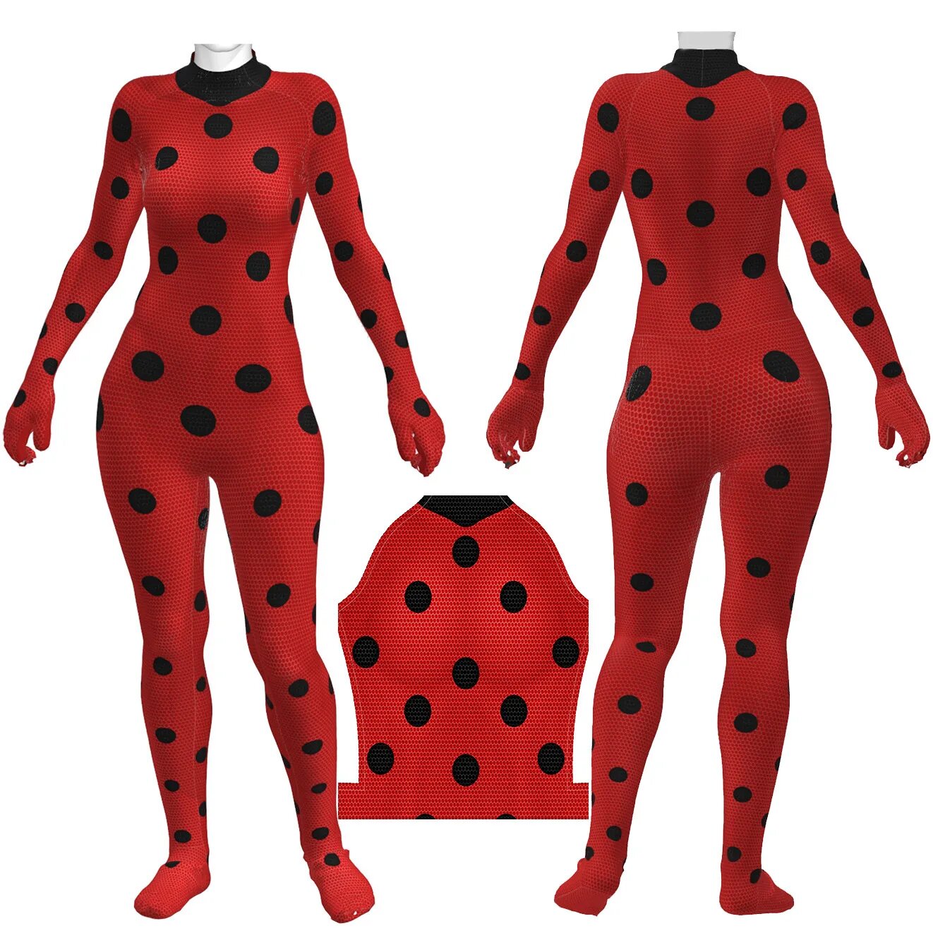 Костюм Зентай Ladybug & Cat Noir XXXL, Adult men