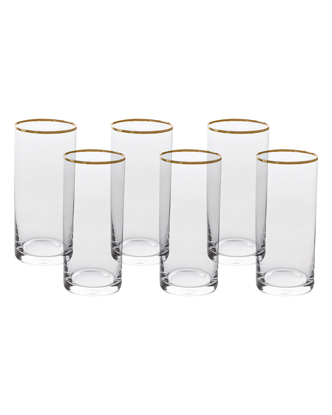 Стакан для воды "LARUS", декор "Отводка золото", 350 мл (набор 6шт), стекло, Crystal Bohemia/ БСС0241