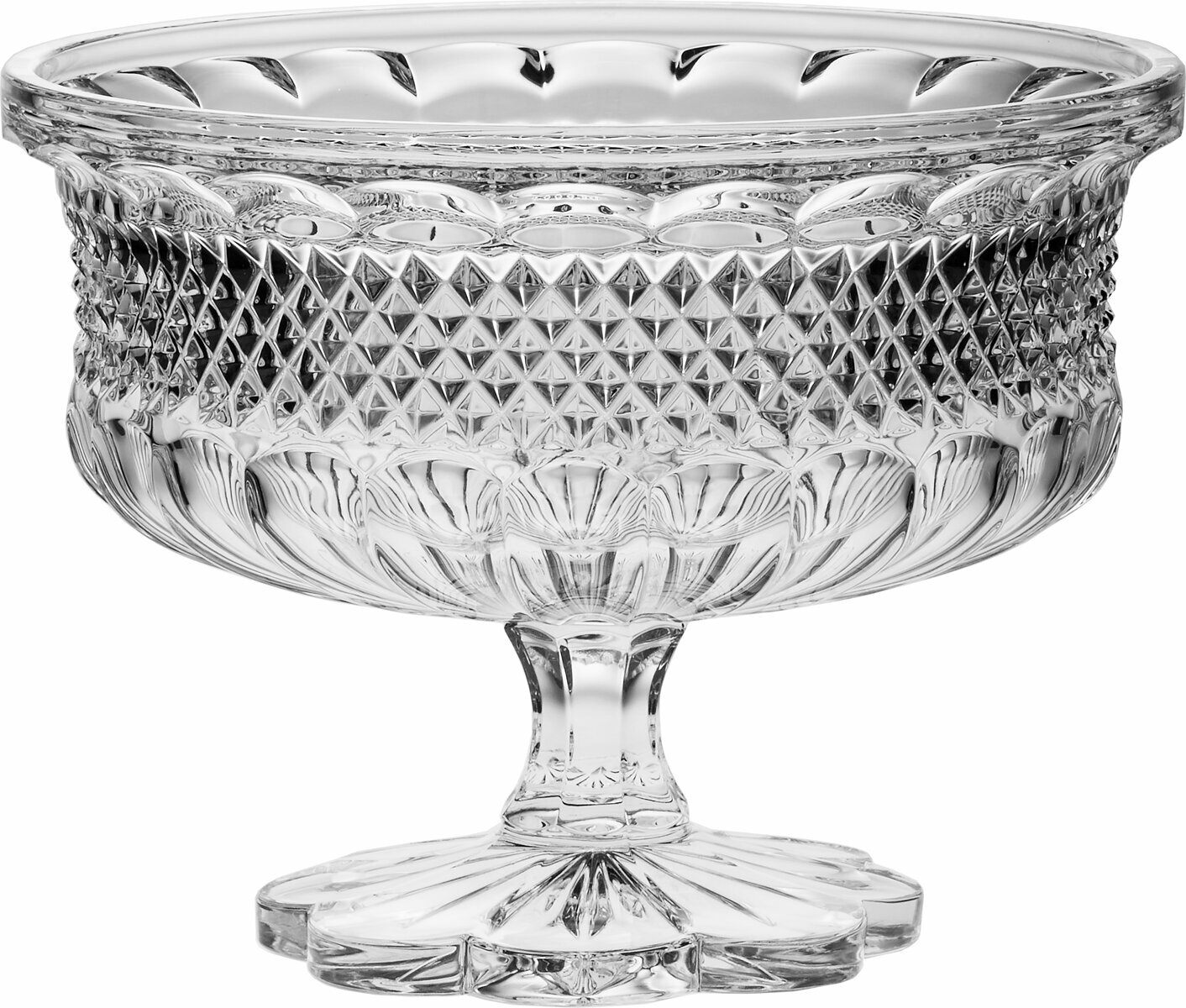 Салатник на ножке "Alexandria", 25 см, Crystal Bohemia/ БПХ747