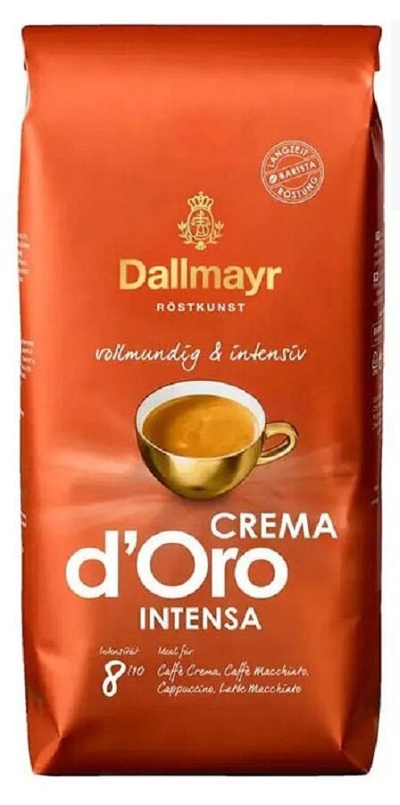 Dallmayr Crema D'Oro Intensa 1кг кофе в зернах темная обжарка