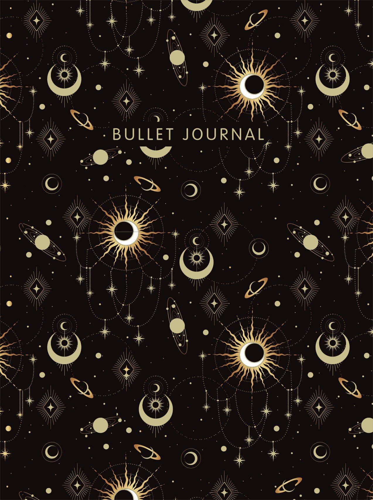 Книга для записей А5 160 страниц тчк. "Bullet Journal (эзотерический темный)" с наклейками
