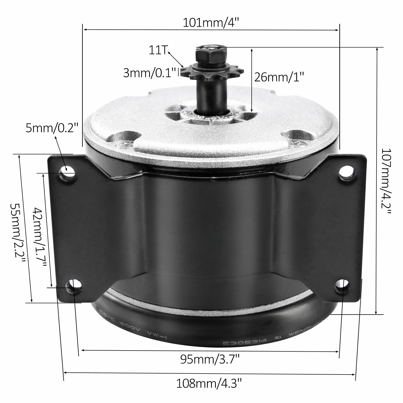 MY1016 24 В 250 Вт Щеточный электродвигатель Скутер E-Bike ATV Картинг Багги Велосипед
