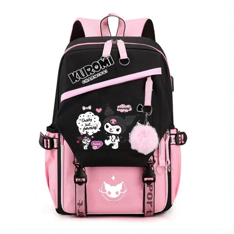 Эксклюзивный рюкзак для подростков Kuromi от Hello Kitty для средней школы
