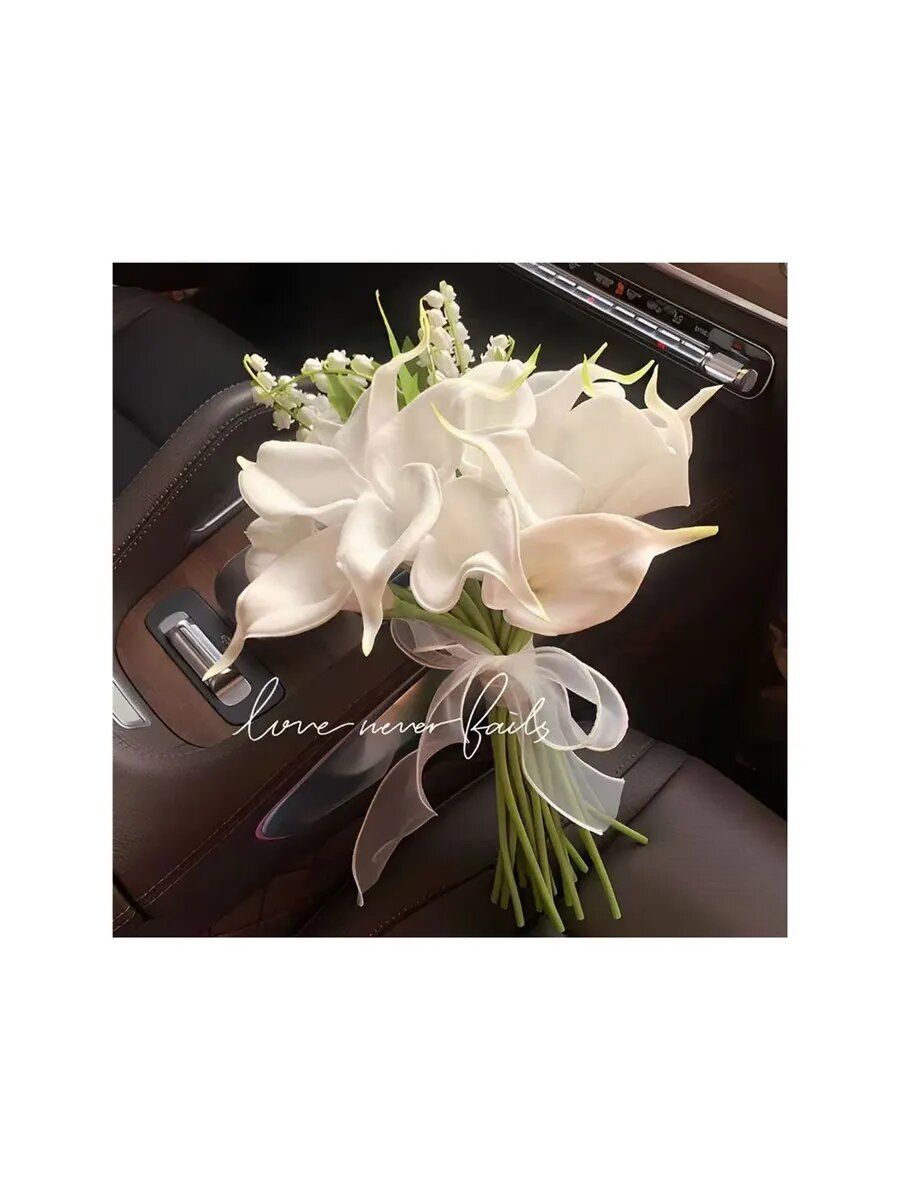 Невеста с цветами в руках, свадебное украшение