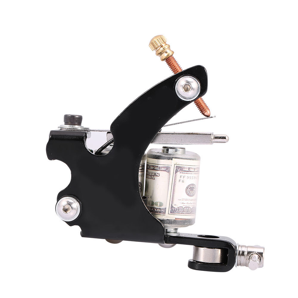 Инструмент для нанесения татуировок, шейдер, железный пистолет-пулемет, 10 витков медной проволоки, инструмент для окрашивания линий и боди-арта