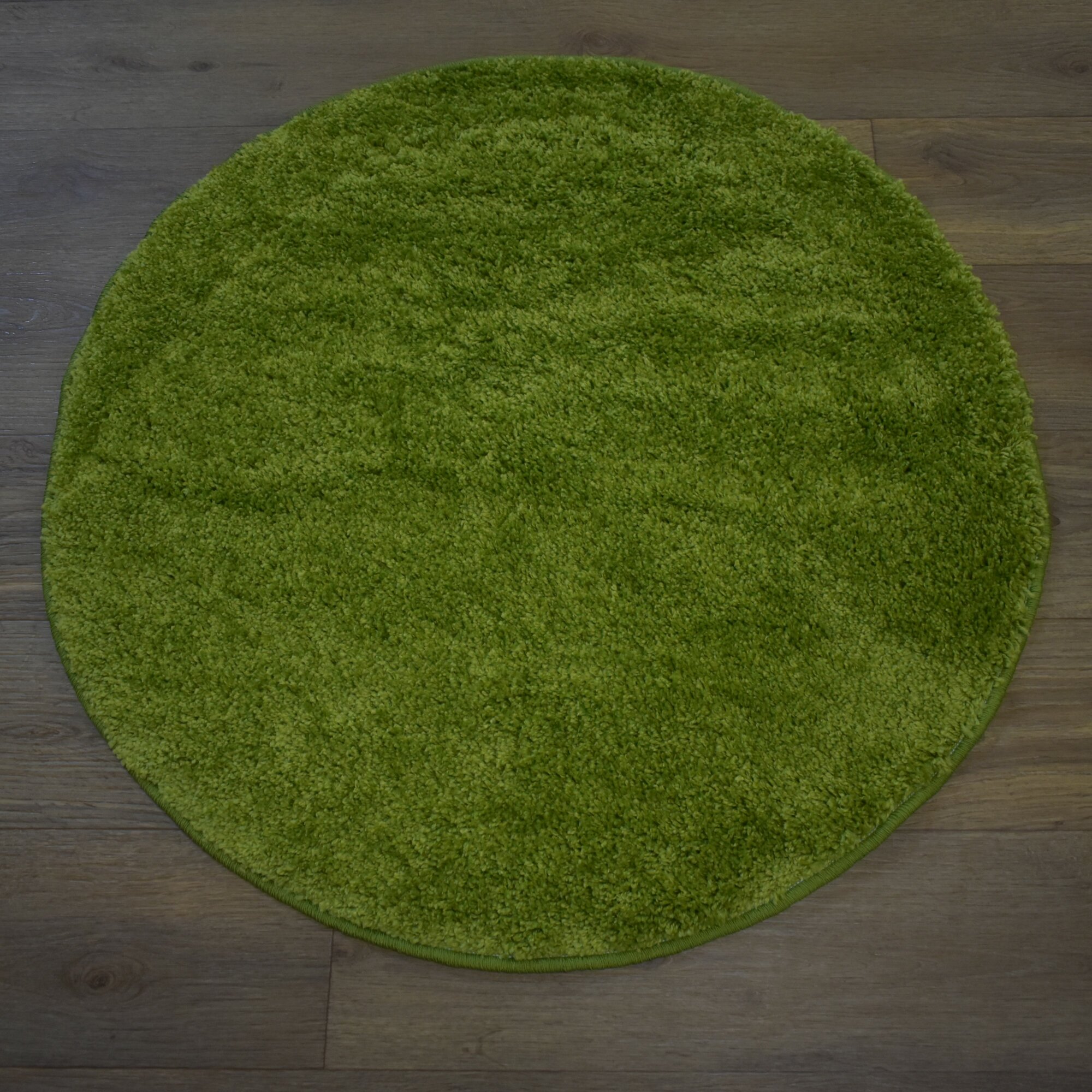 Ковер на пол круглый пушистый, прикроватный, в спальню, гостиную, детскую, на кухню, зеленый, 06, 1.5*1.5 м