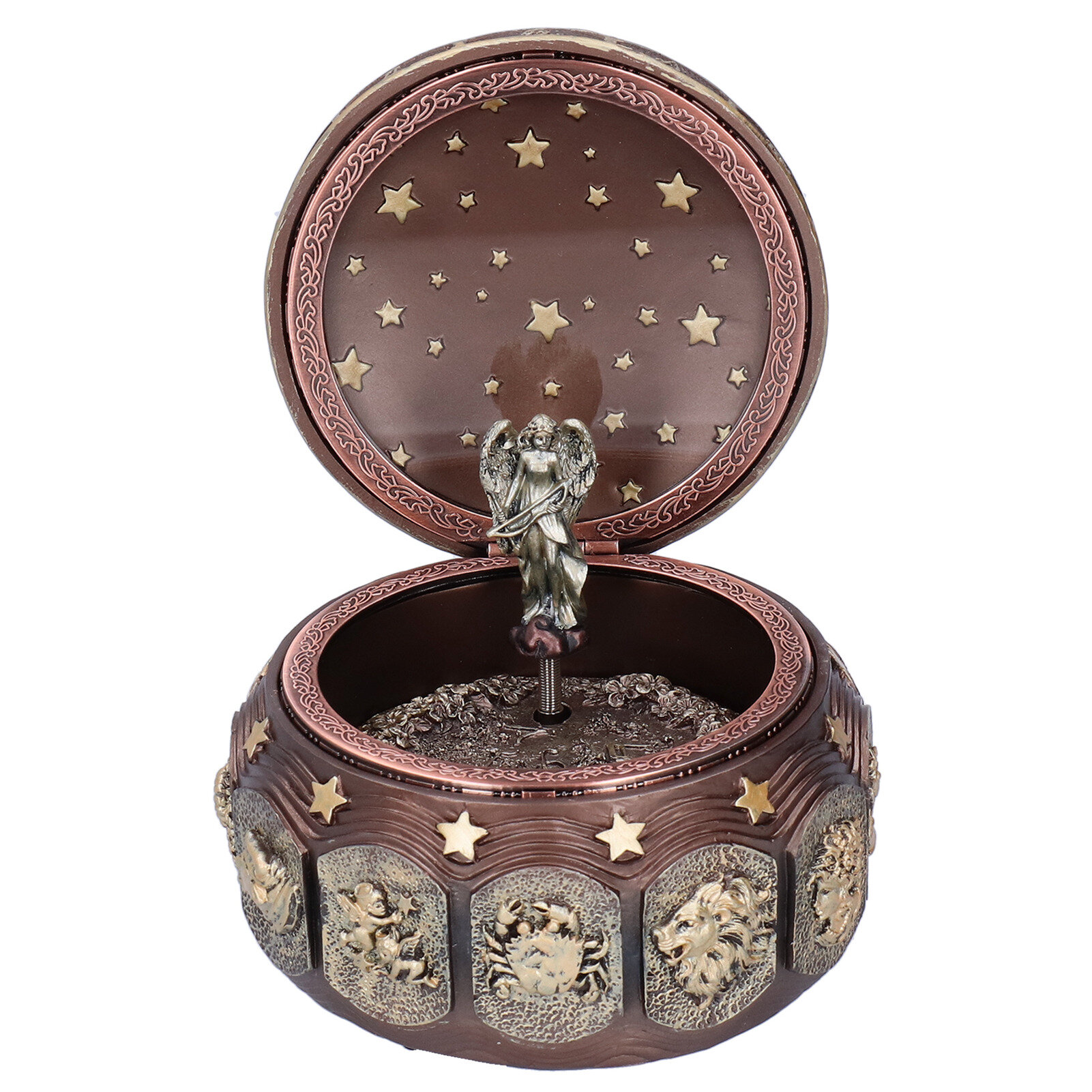 Музыкальная шкатулка, модное творчество, вращающаяся, 12 созвездий, подарки для друзей на день рождения и праздники, медная, Стрелец, Замок в небе.