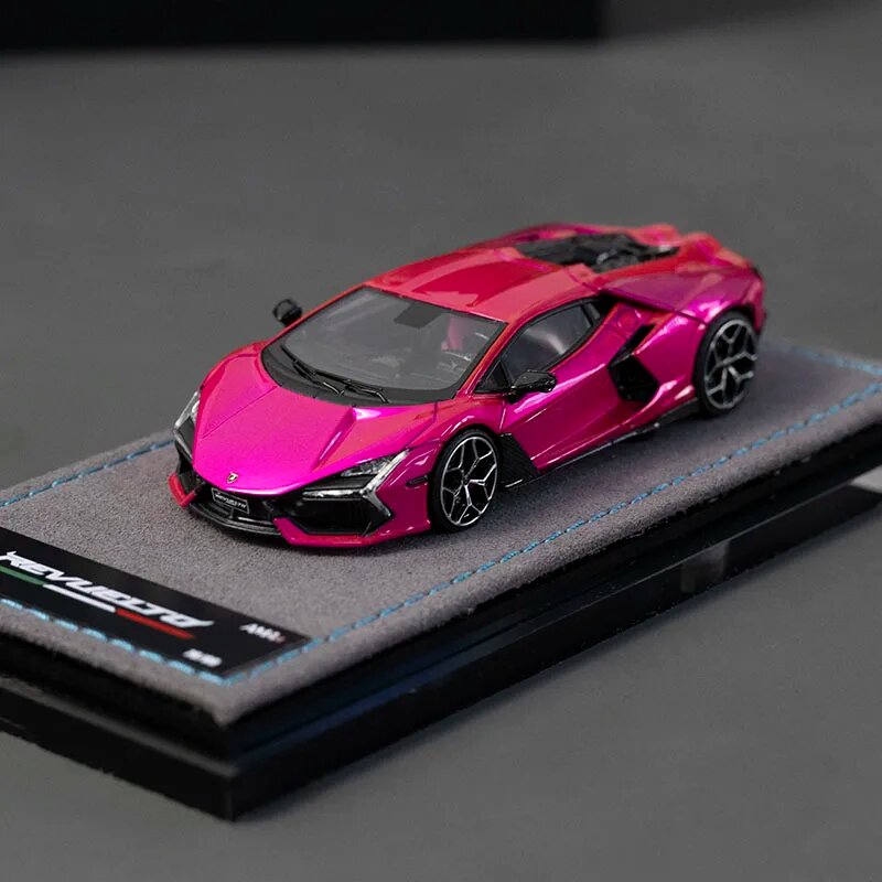 Модель автомобиля Big Bull Revuelto 1:64 Розовый, Lightning powder