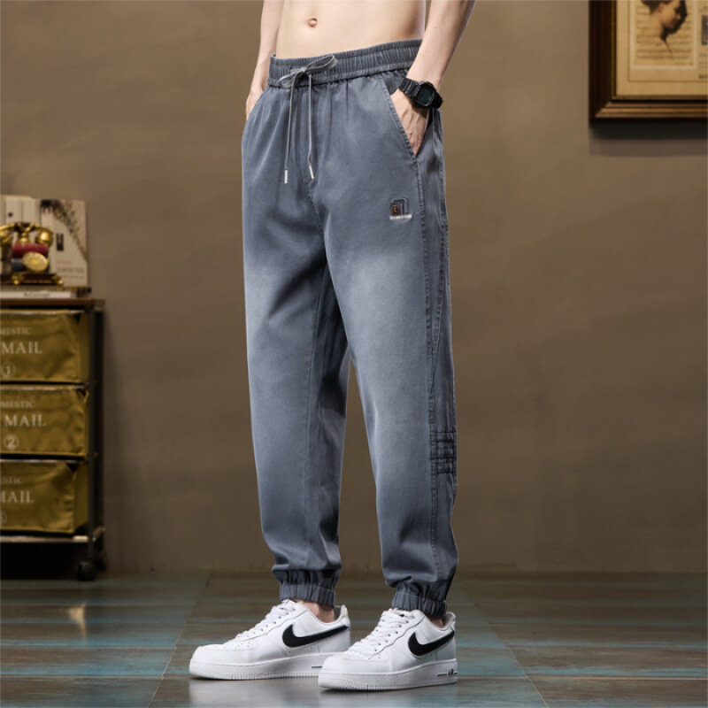 Слим тапер KLQ Круто Ретро повседневные брюки мужские харлемские стеганые брюки тонкие универсальные эластичные повседневные, Размер_M