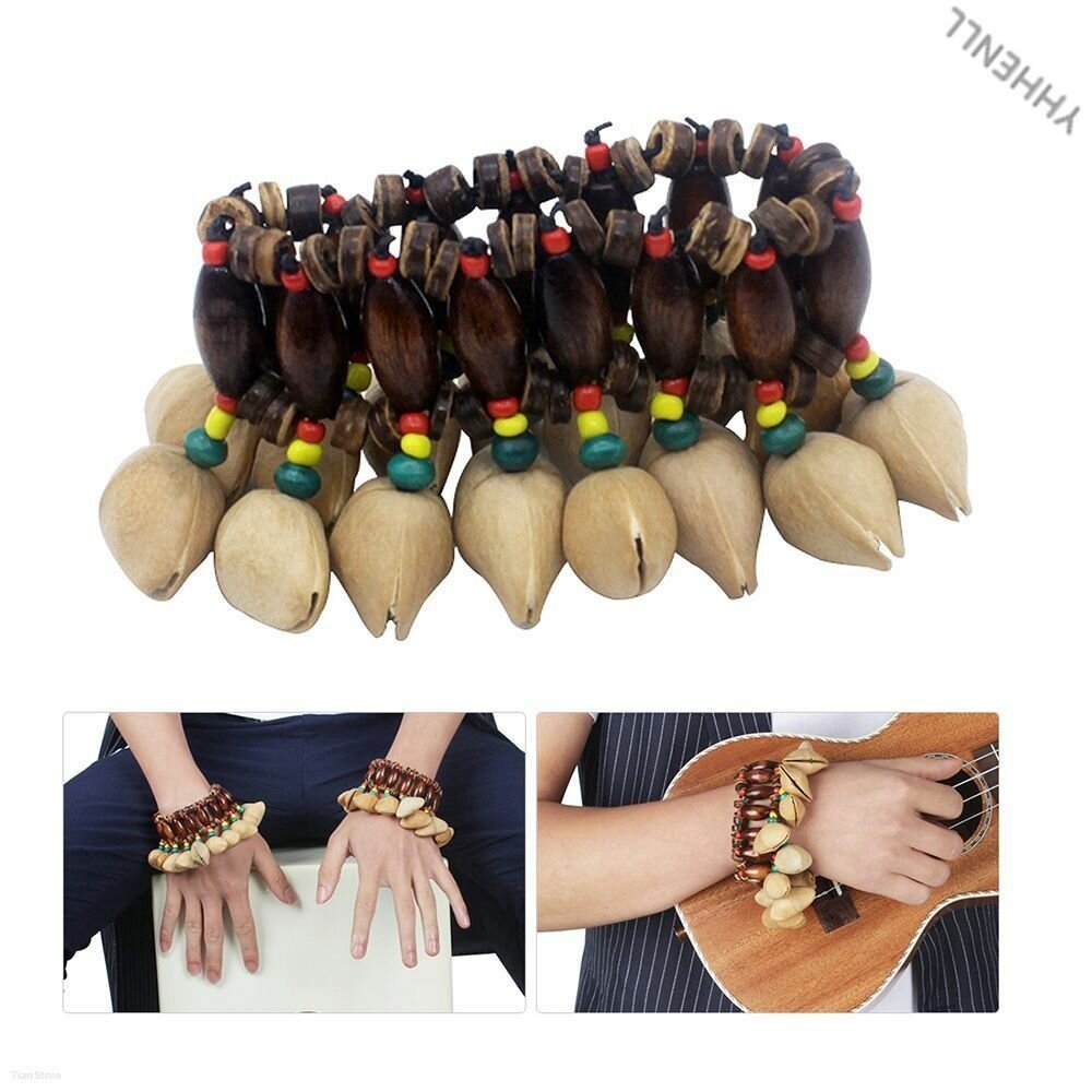 Браслет ручной работы из скорлупы орехов, колокольчик для африканского барабана джембе конга