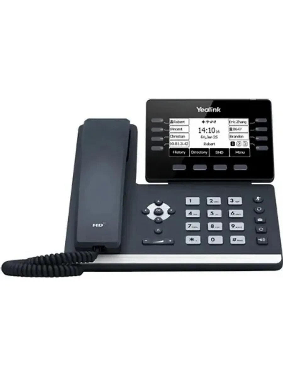 SIP-телефон SIP-T53W SIP-телефон, Черно-белый