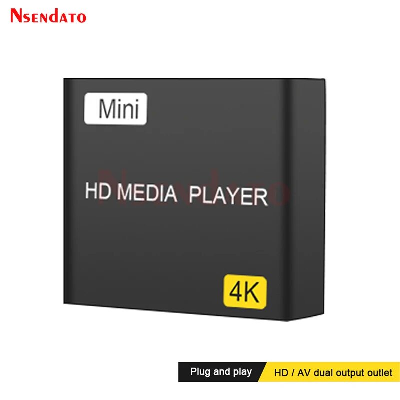 Nsendato 4K Mini HD Медиаплеер EU Plug