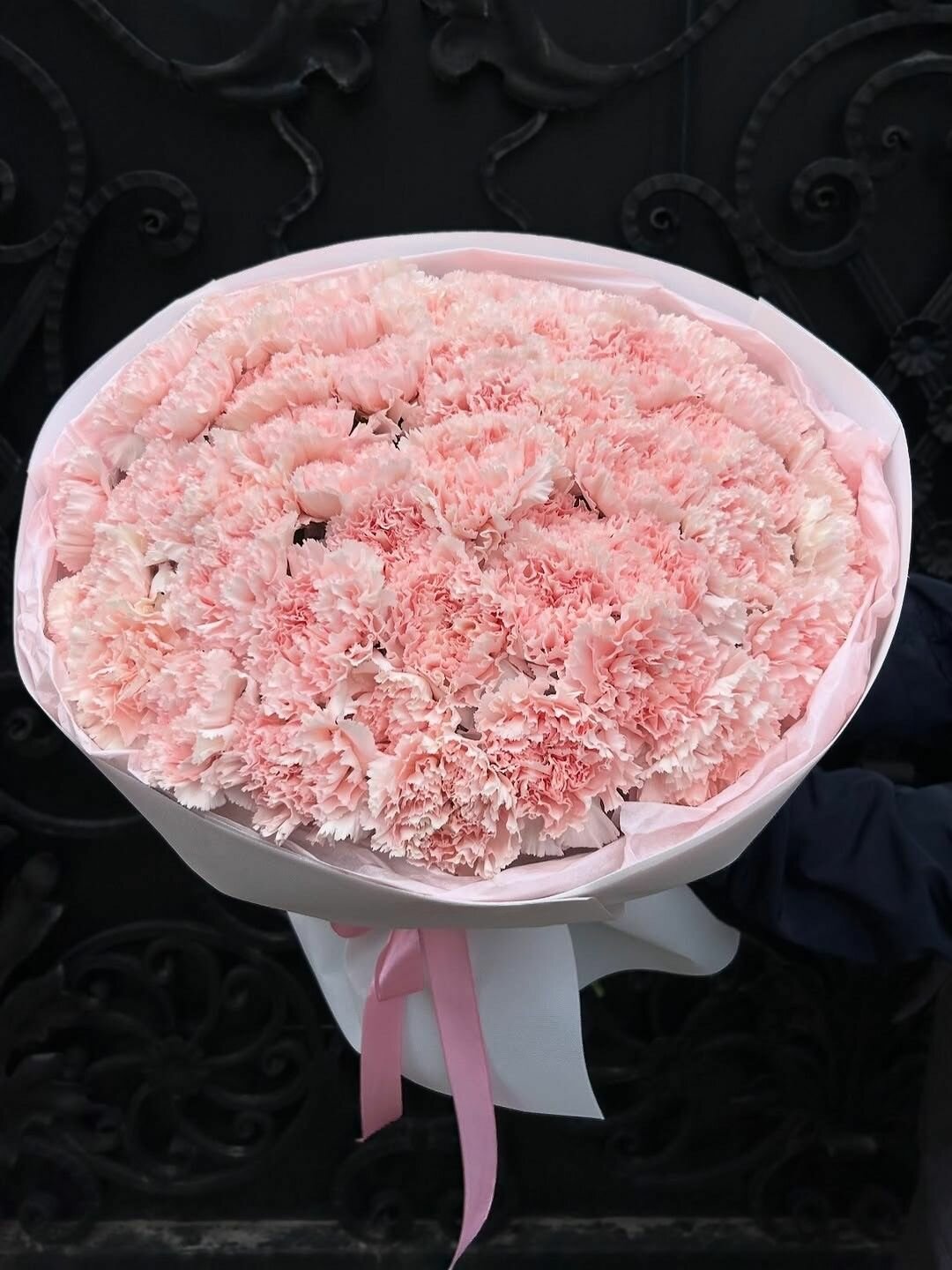 Букет розовых диантусов