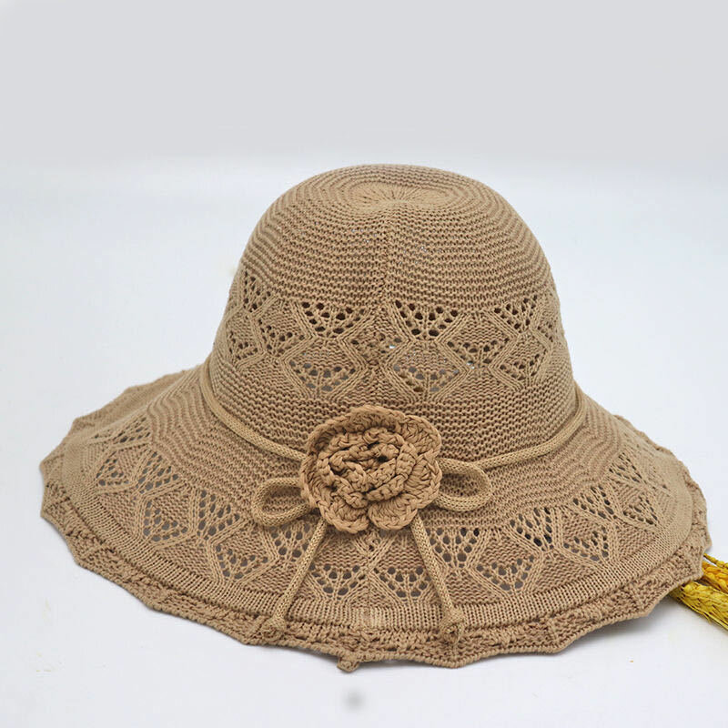 Складная шляпа, летняя женская солнцезащитная шляпа в рыбацком стиле, солнцезащитная шляпа в корейском стиле, пляжная шляпа с большими полями для среднего и пожилого возраста