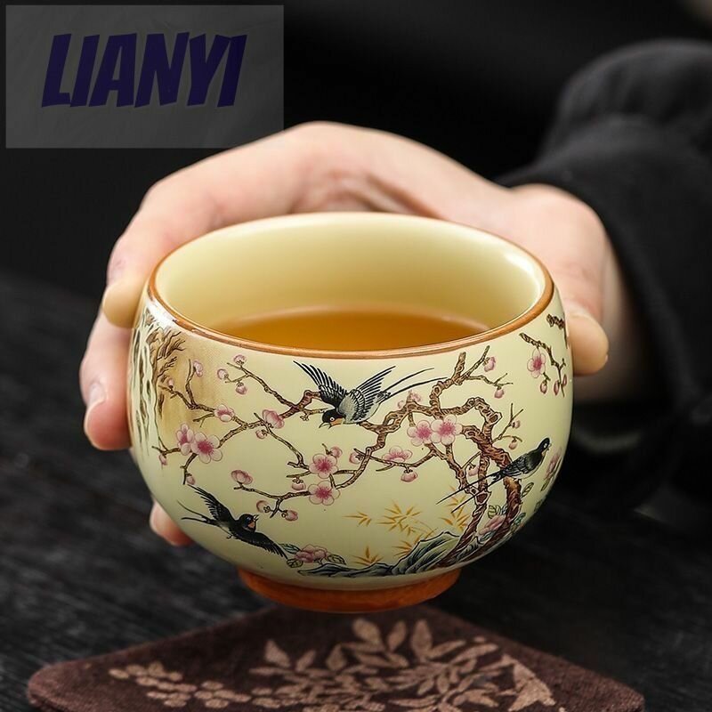 LIANYI Чашка "слива, ласточка", 200 мл, 2 шт