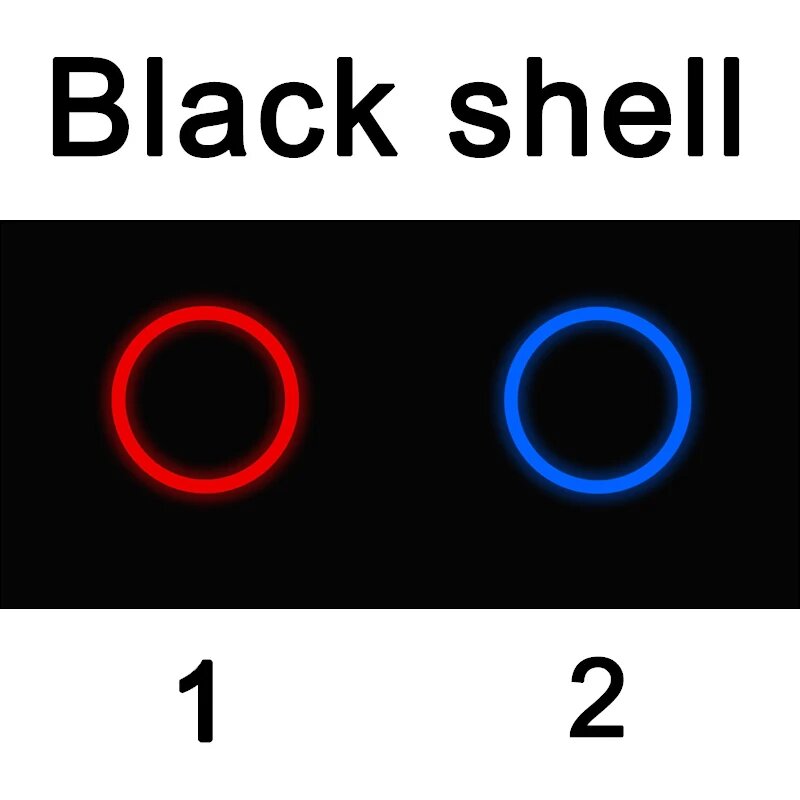 Водонепроницаемый двухцветный кнопочный переключатель с розеткой Momentary Self-reset, 22MM (With Socket), Red and Blue, 3-6V (Black Shell)