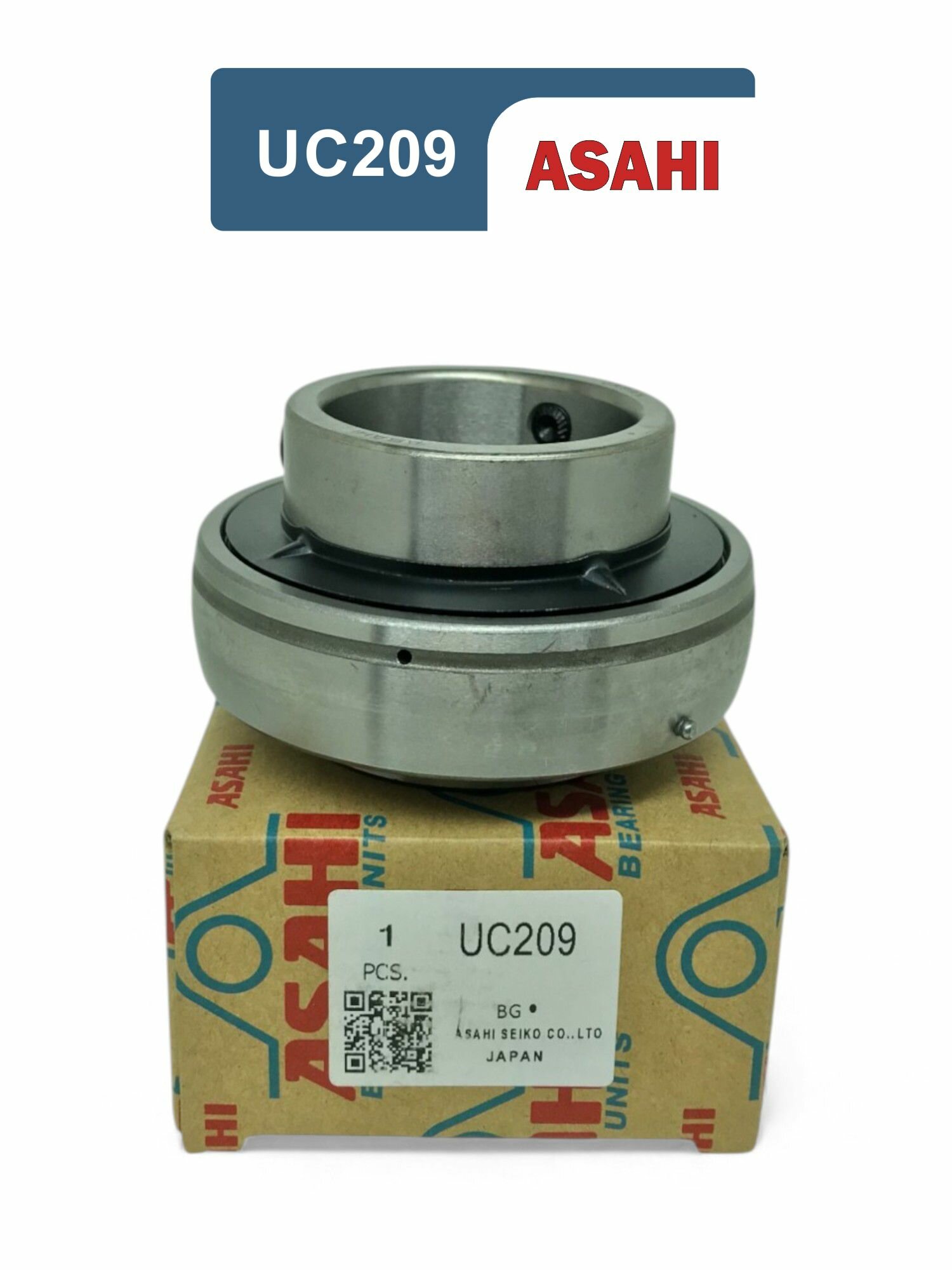 Подшипник ASAHI UC209 (YAR209-2F; 1045-45G; GYE45KRRB; 480209) 1 шт, размер 45х85x49,2/22 мм