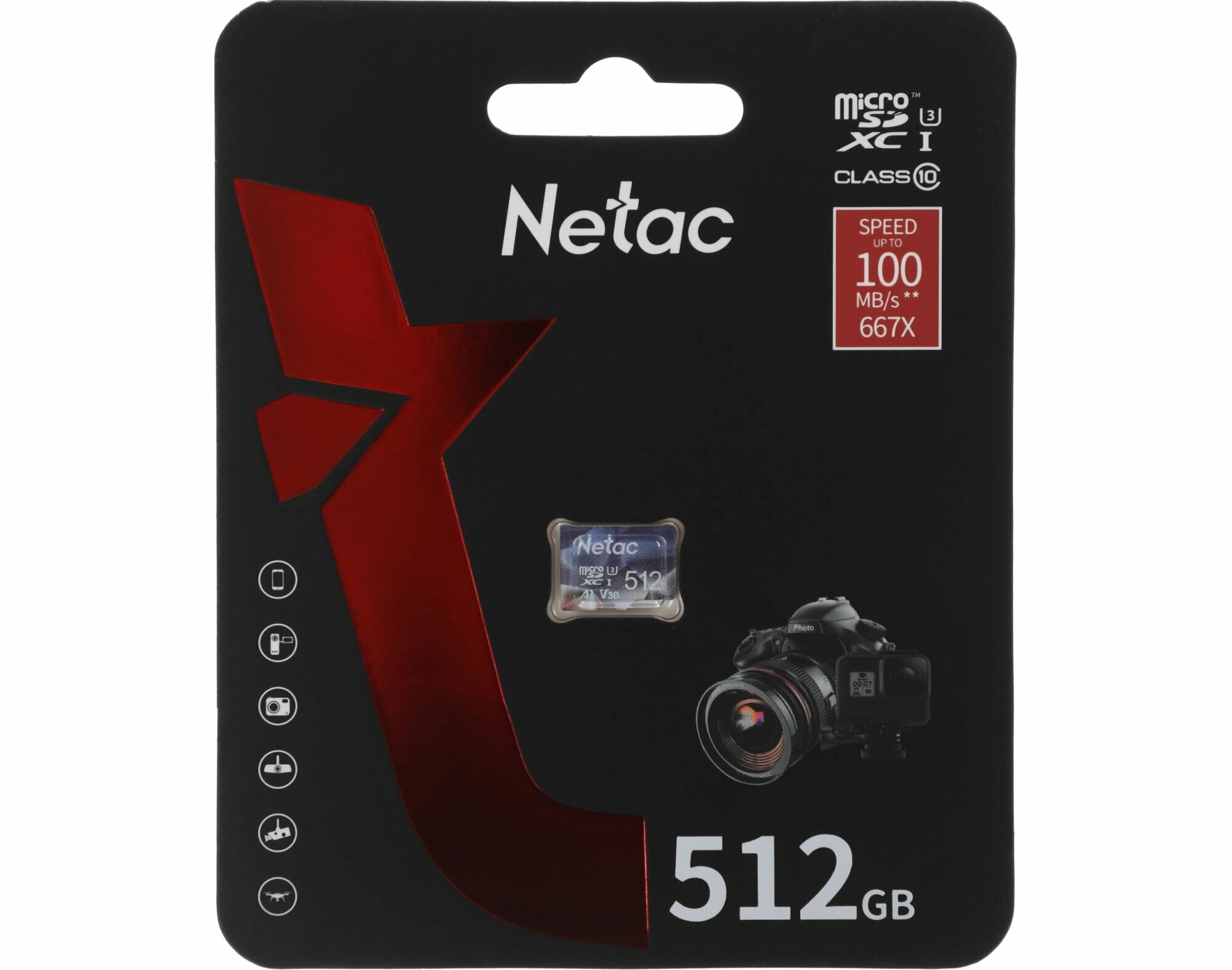 Карта памяти microSDXC 512ГБ Class10 Netac (p500 ultra)