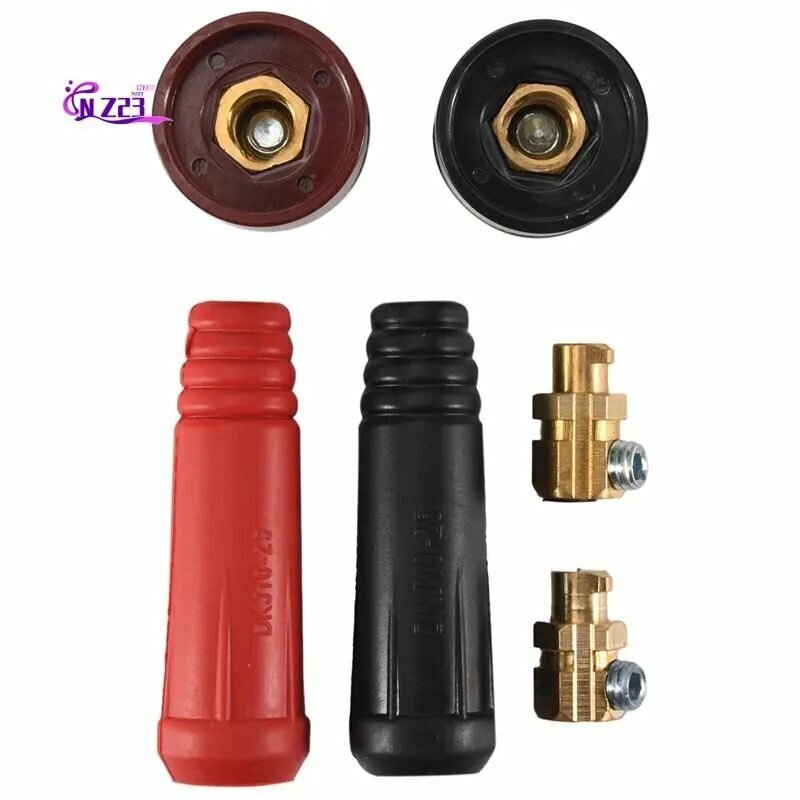 (C M X 4 шт. TIG сварочный кабель, разъем совместим с панели, набор разъемов Style DKJ10-25 и DKZ10-25, шт, аксессуары пайки