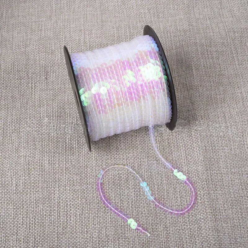 Пайетки на нитке перламутровые 6 мм, темно-красный 100 код