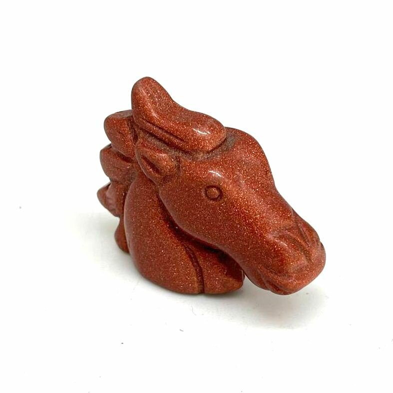 Голова лошади Сувенир Elit из натурального камня авантюрин Sr-Horse-07