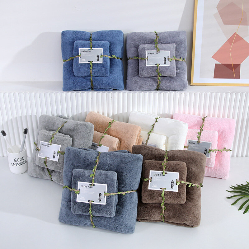 Коралловое бархатное полотенце полотенце простое полотенце для лица серый_35*75