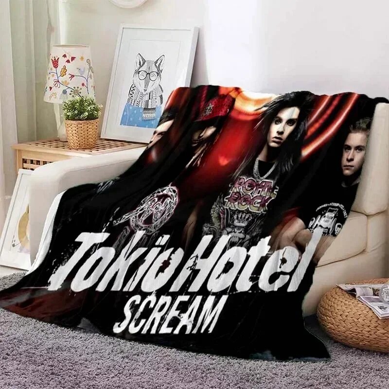 Фланелевое одеяло Tokio Hotel Черный, 150x200CM60x80inch, 1