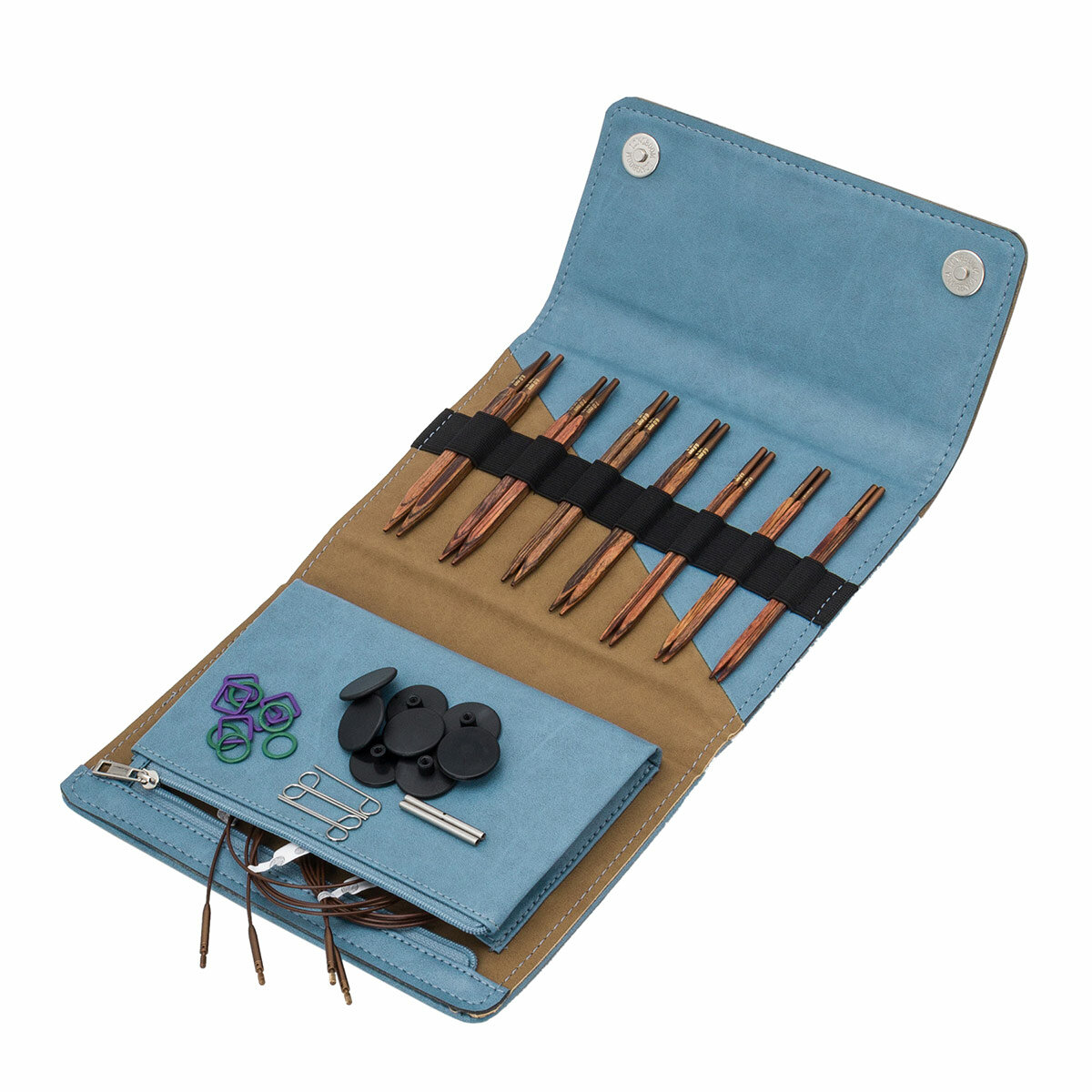 Набор съемных спиц 'Ginger Cubics', 13см, 7пар (4-8мм), ламинированная береза, KnitPro