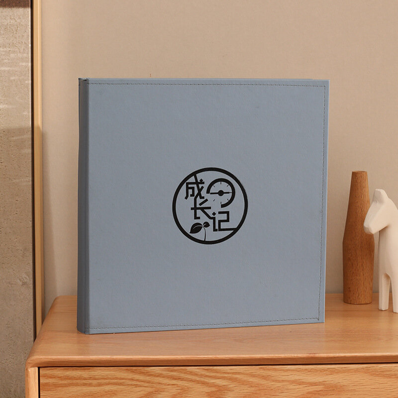 Кожаный фотоальбом большой емкости для семейных записей с ламинированными вкладышами, 5inch 6inch фотоальбомов для детских записей, самоклеящийся фотоальбом, памятная книга